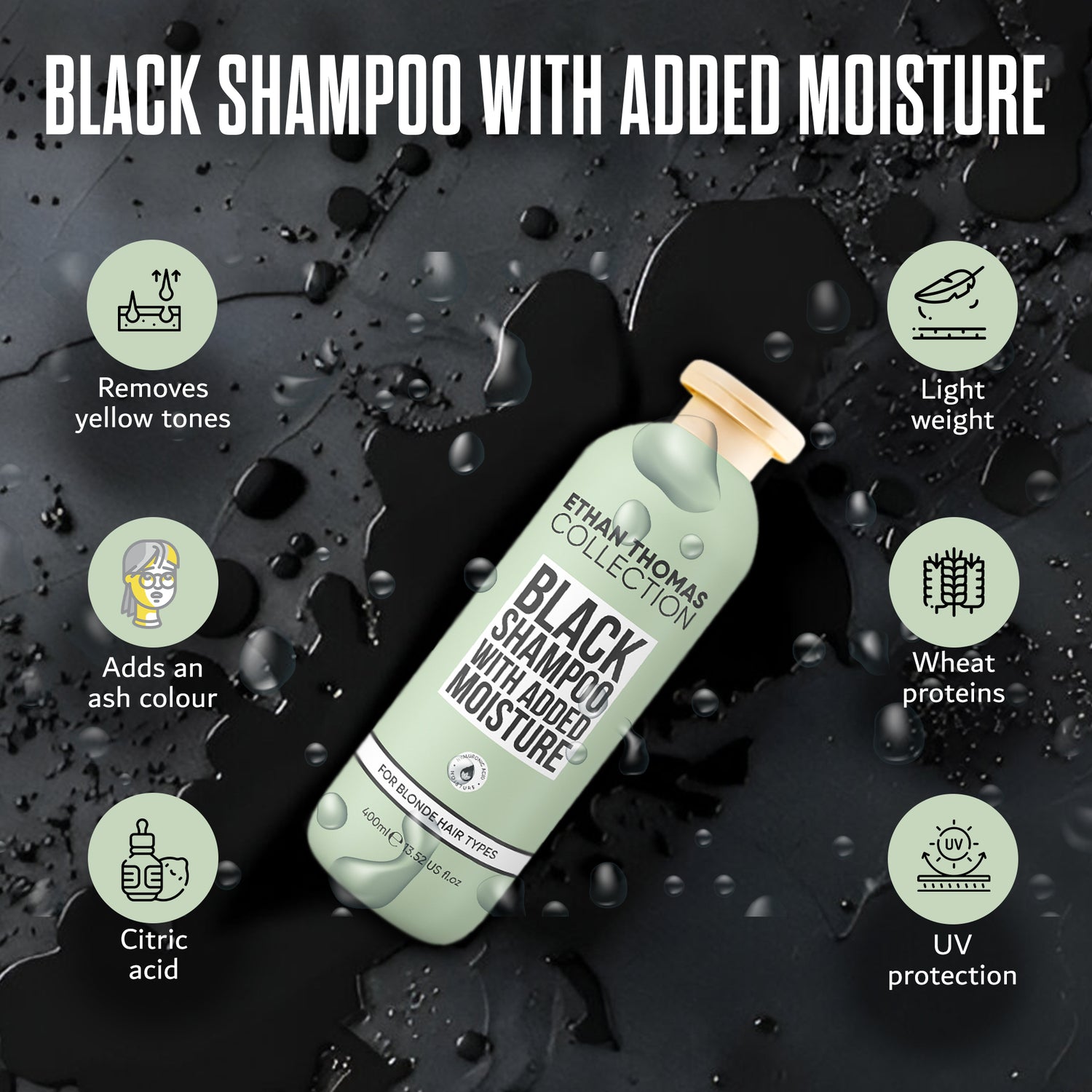 Ethan Thomas black shampoo 400ml